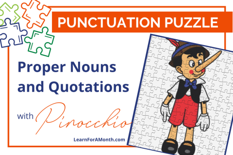 Proper Nouns and Quotations with Pinocchio (Punctuation Puzzle) | Learn ...