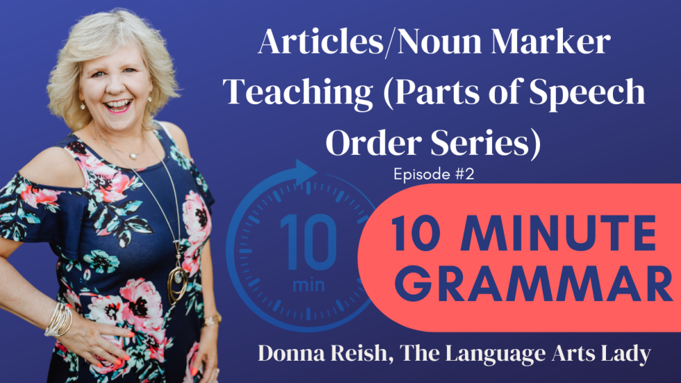 10 Minute Grammar #2: Articles/Noun Marker Teaching (Parts of Speech ...